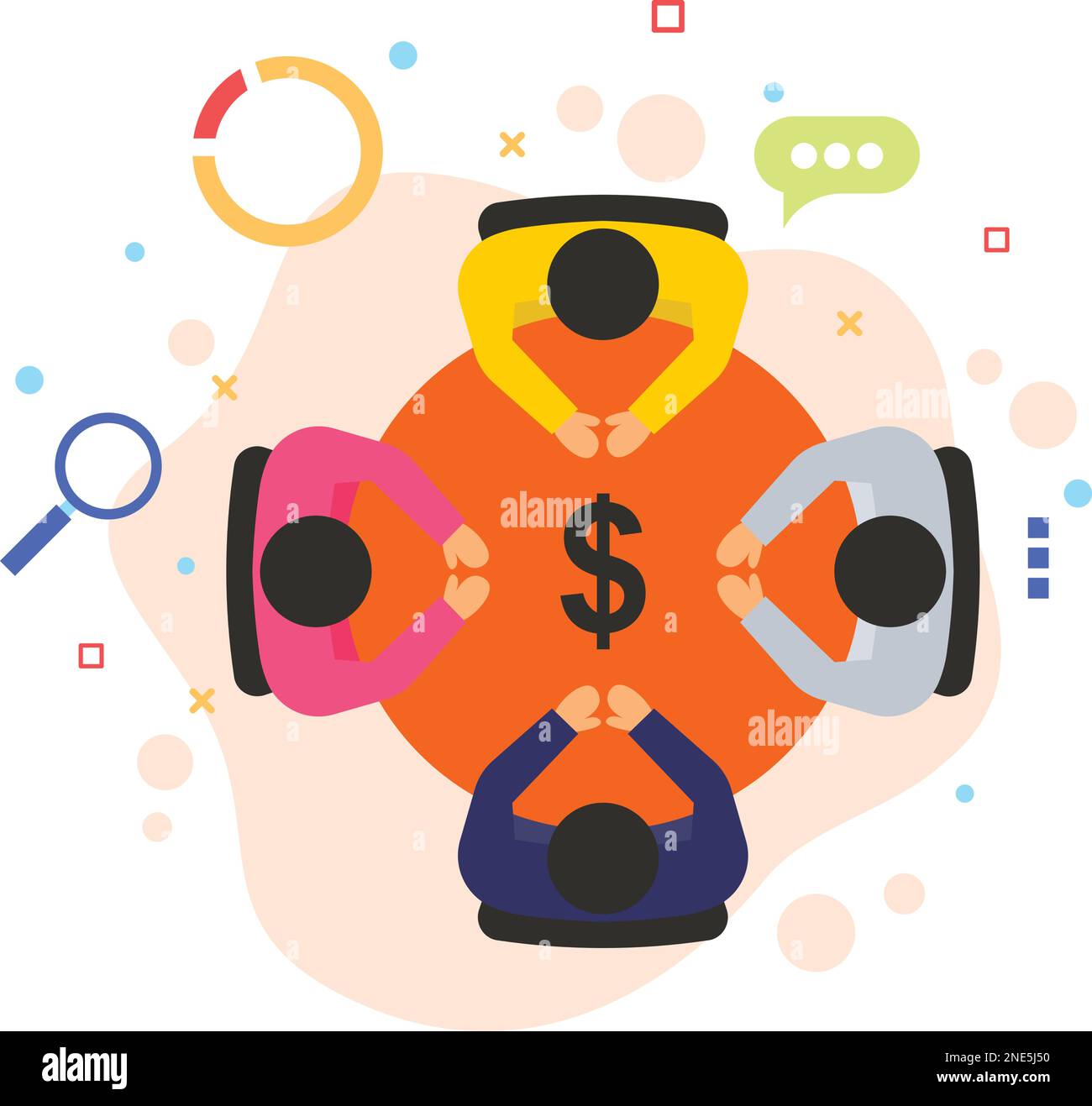 Meeting discussion talking sharing Stock Vector Images - Alamy