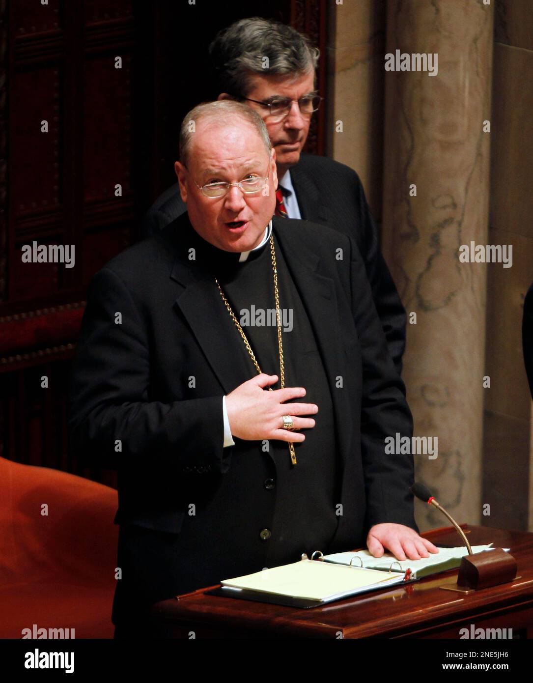 Archbishop Timothy Dolan of the Archdiocese of New York says a prayer ...