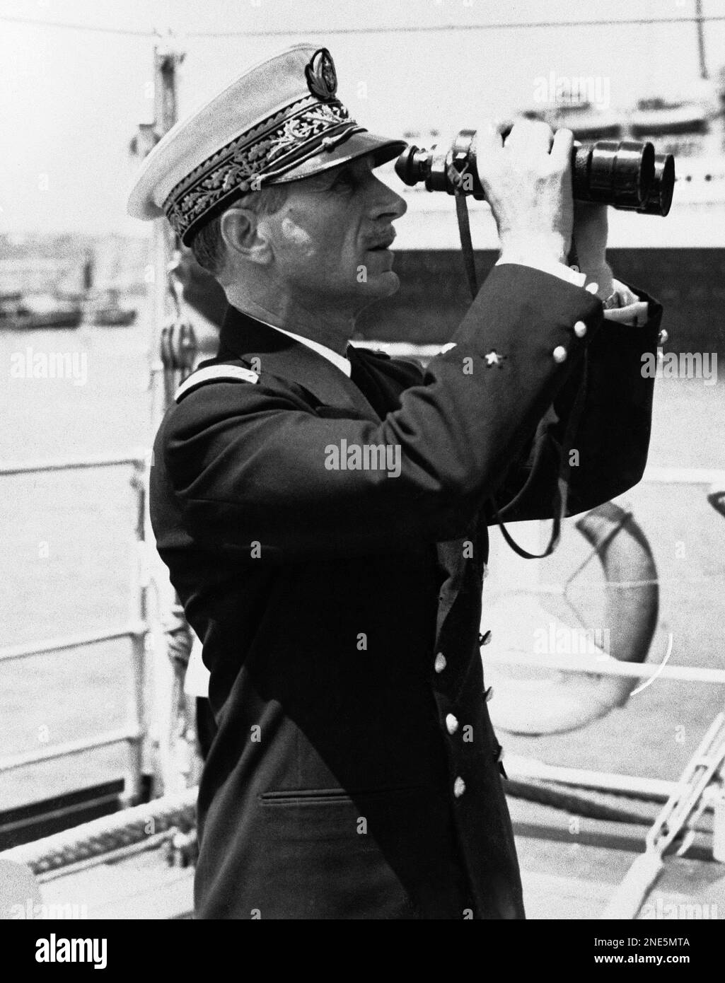 Vice-Admiral Rene Emile Godfroy, the commander of the nine French men ...