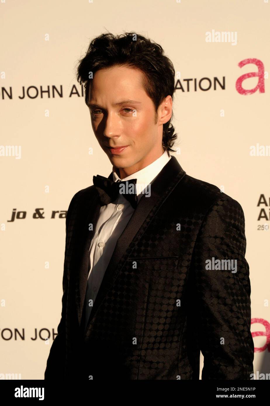 Figure Skater Johnny Weir arrives at the Elton John Oscar Party in West ...