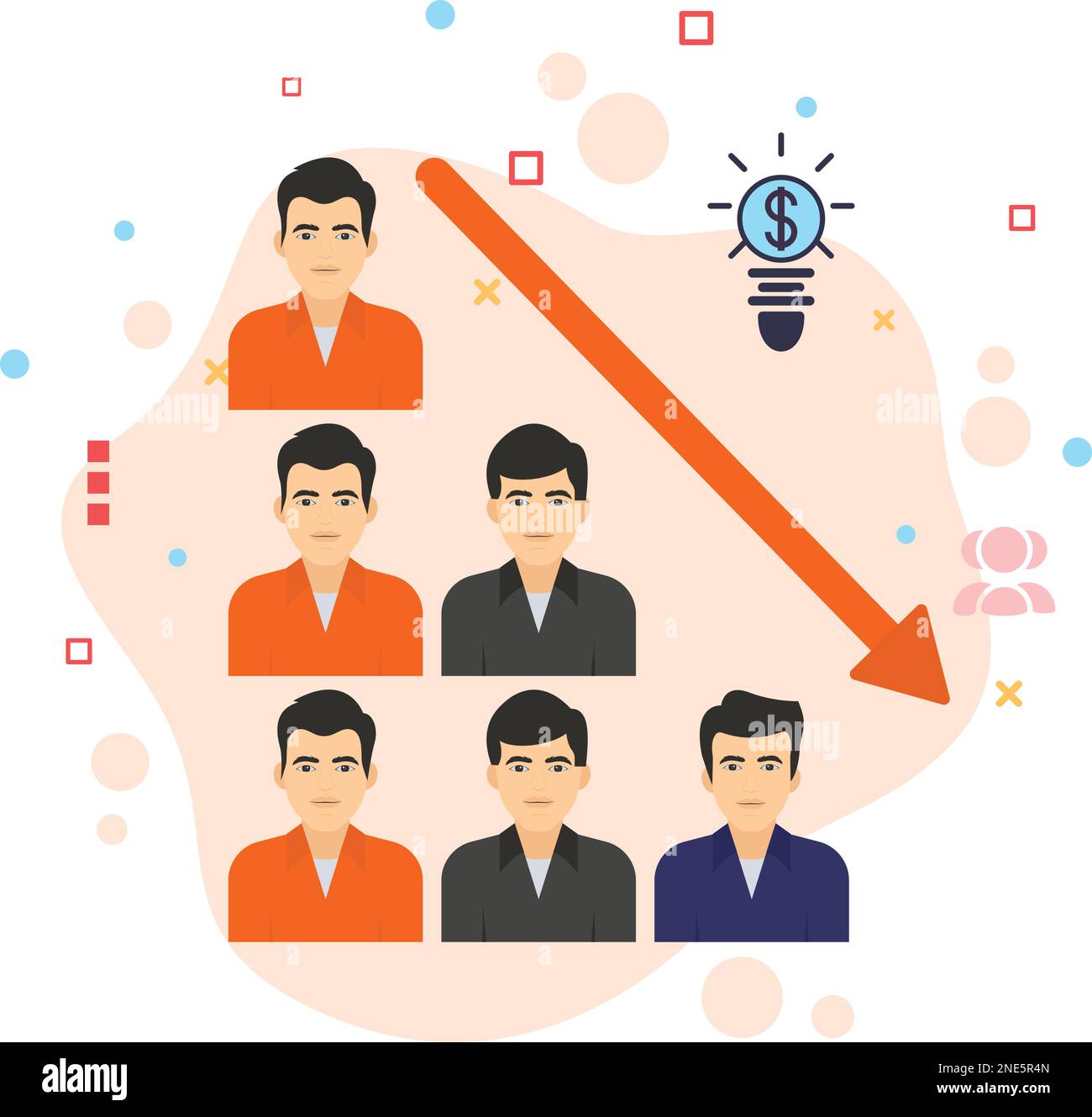 Reducing the size of workforce by terminating employee concept, hrm ...