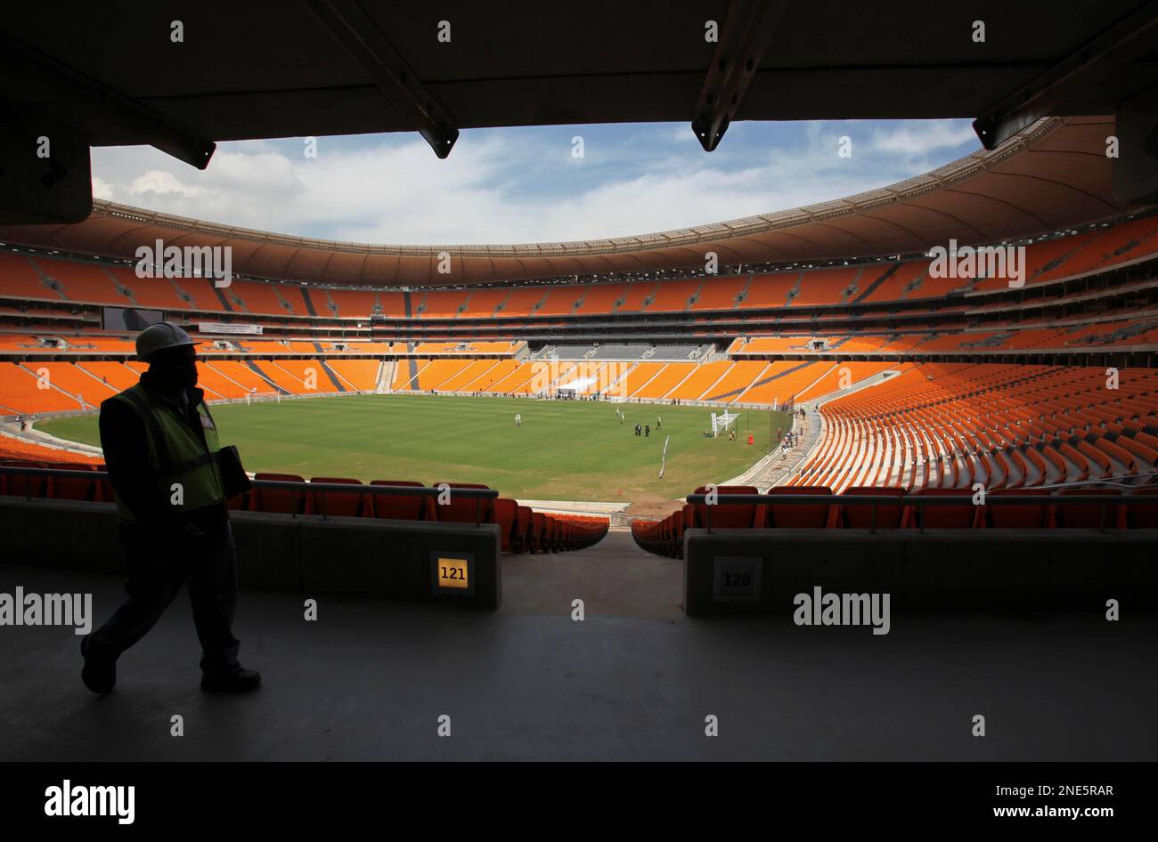This photo taken Friday Feb. 26, 2010 shows the interior of the Soccer ...