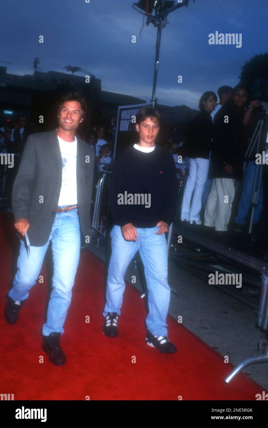 Los Angeles, California, USA 25th June 1996 Harry Hamlin and son ...