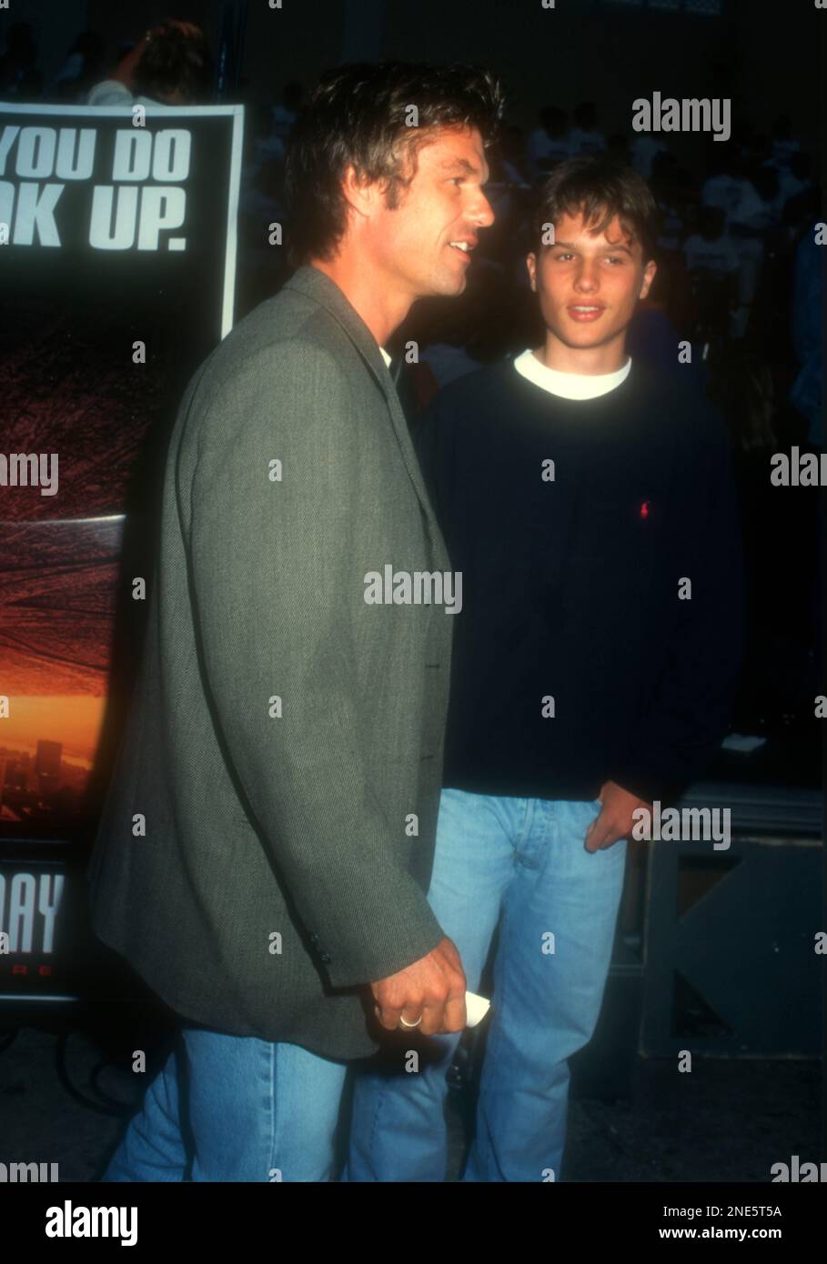 Los Angeles, California, USA 25th June 1996 Harry Hamlin and son ...