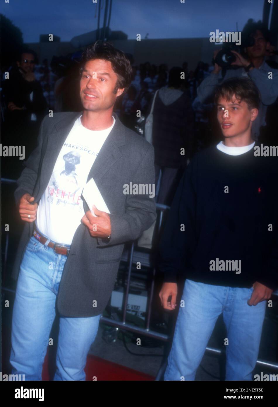 Los Angeles, California, USA 25th June 1996 Harry Hamlin and son ...