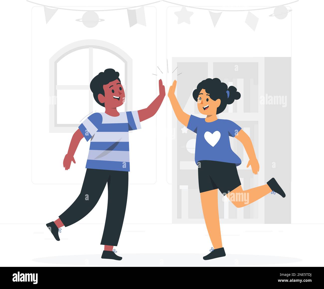 Five children five children Stock Vector Images - Alamy