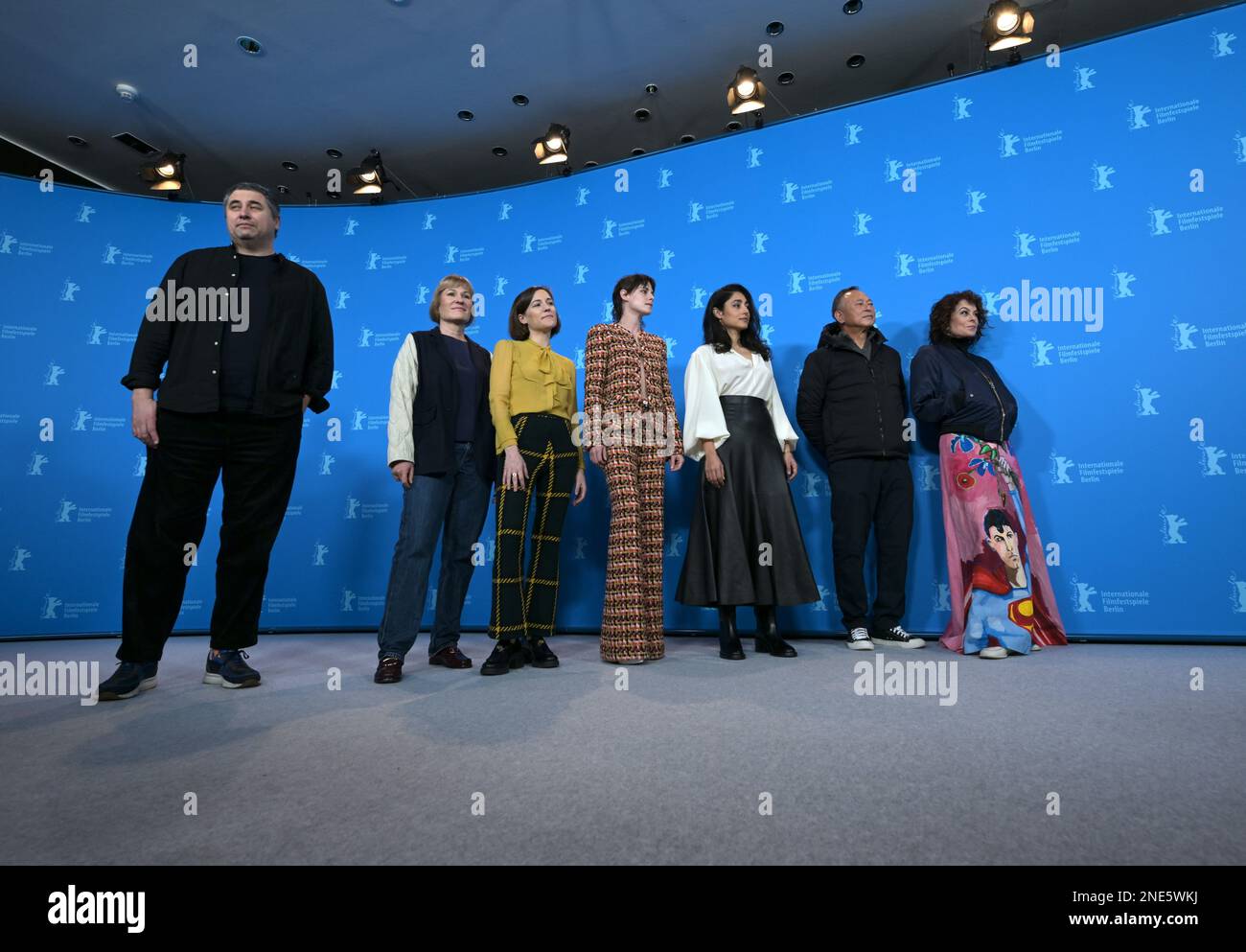 Berlin, Germany. 16th Feb, 2023. Director Radu Jude (l-r, Romania ...