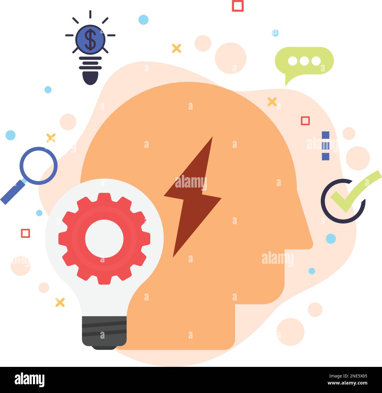 Innovative yet Genius employee Sign, Innovator concept, hrm symbol ...