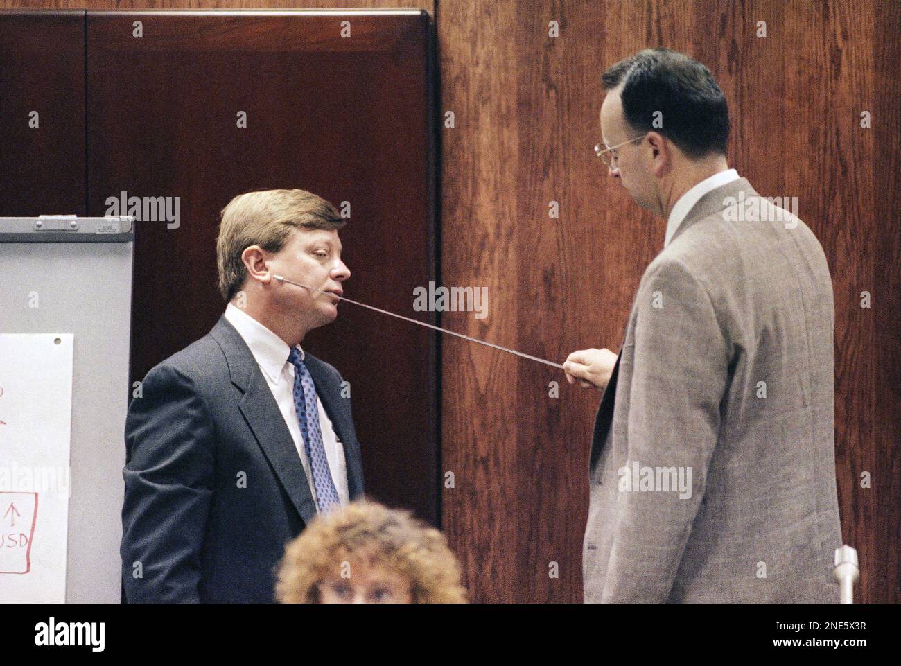 California Highway Patrolman Timothy Singer, right, uses defense ...