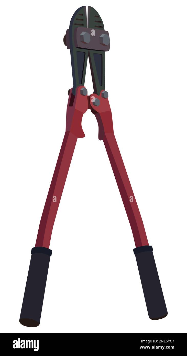 Manual bolt cutter or reinforcing wire cutters isolated on white ...