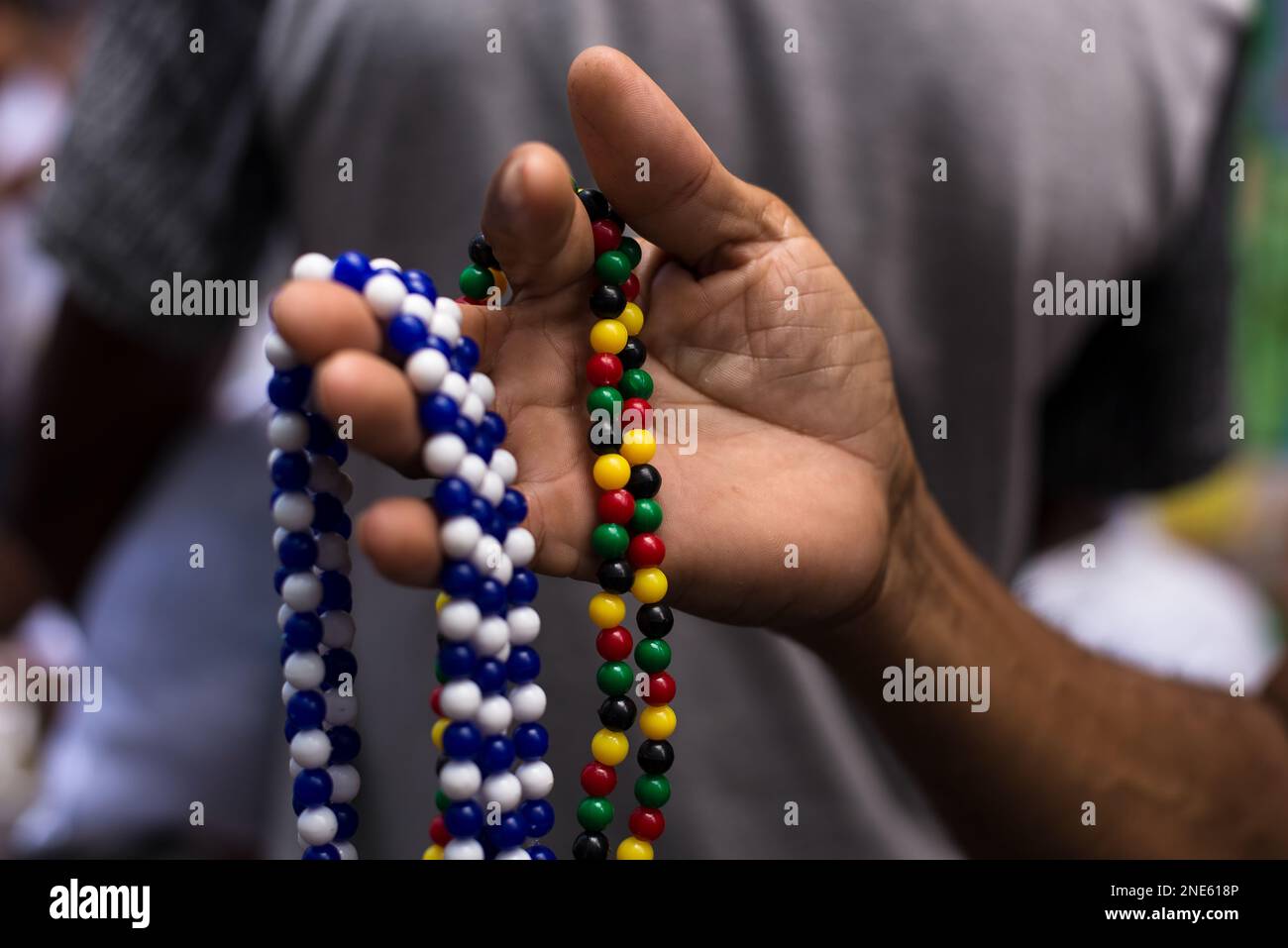 Details and props of the clothes of the traditional carnival group ...
