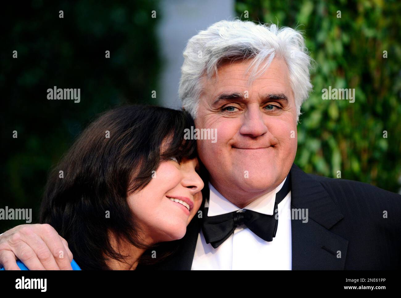 Jay Leno, right, and his wife Mavis arrive at the Vanity Fair Oscar ...