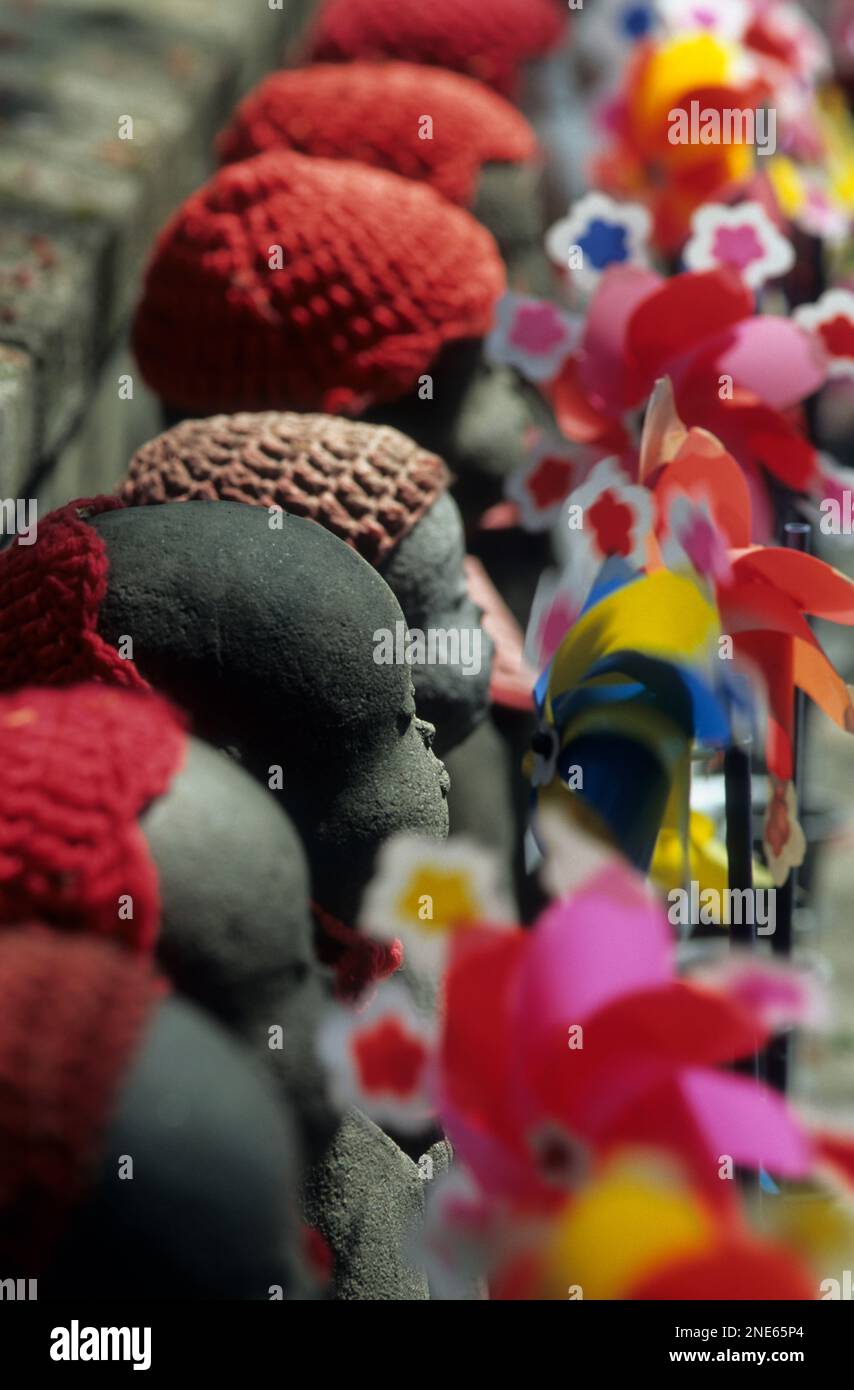 Japan, Tokyo, Zojo-ji temple close to Tokyo tower has a section devoted ...