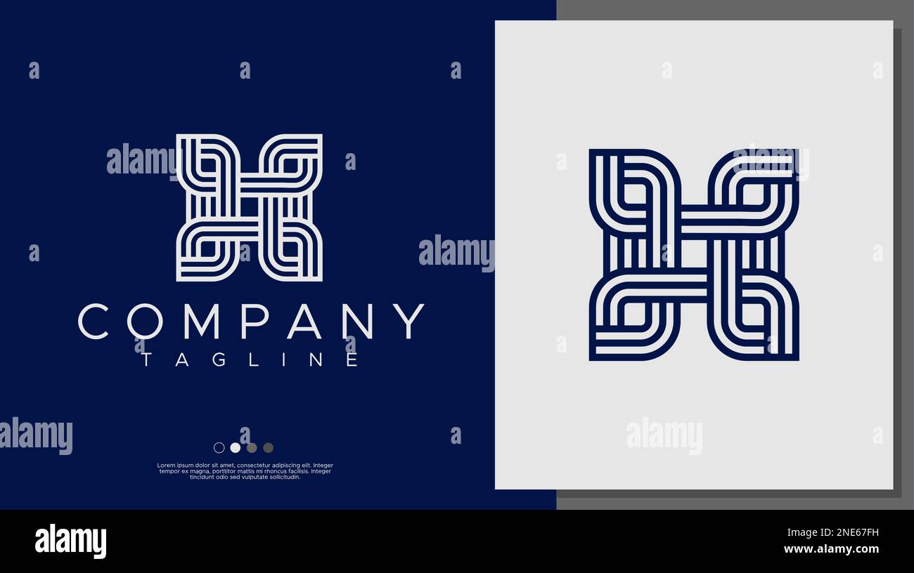 Geometric line letter H logo design vector. Luxury abstract H initial ...