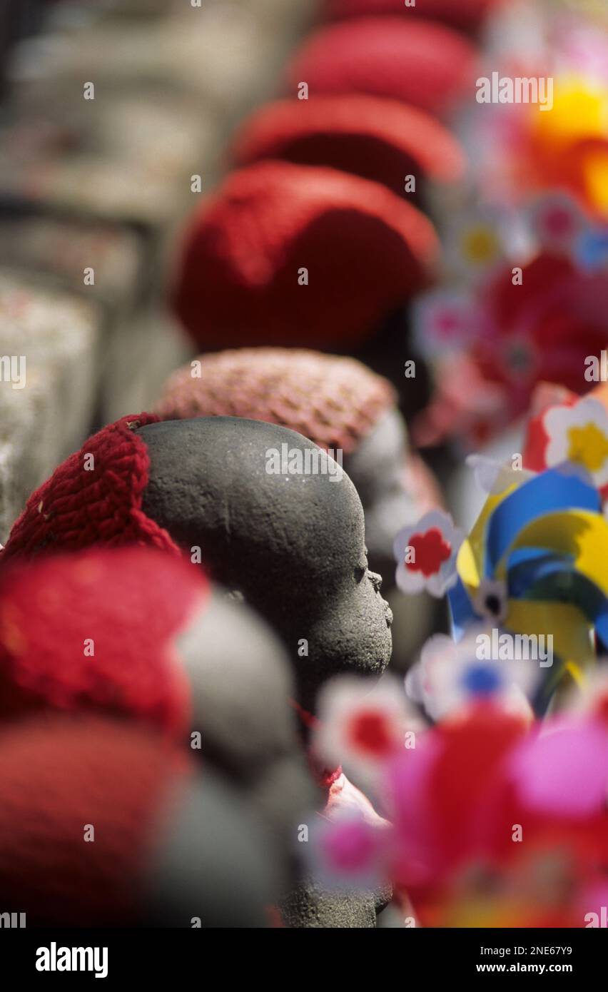 Japan, Tokyo, Zojo-ji temple close to Tokyo tower has a section devoted ...