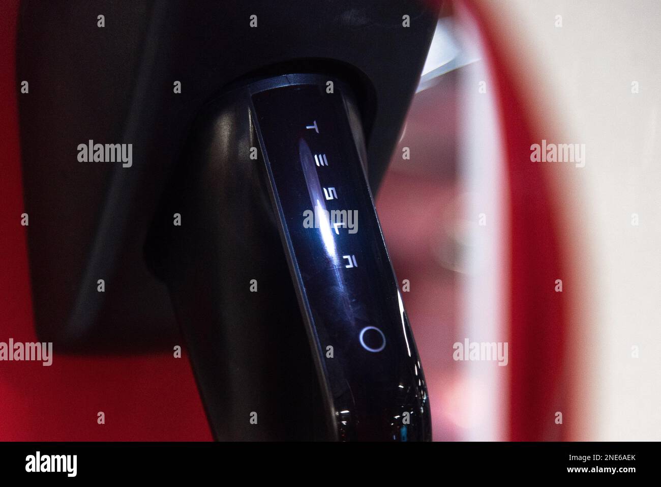 Bangkok, Thailand. 16th Feb, 2023. A Tesla supercharger plug seen at ...