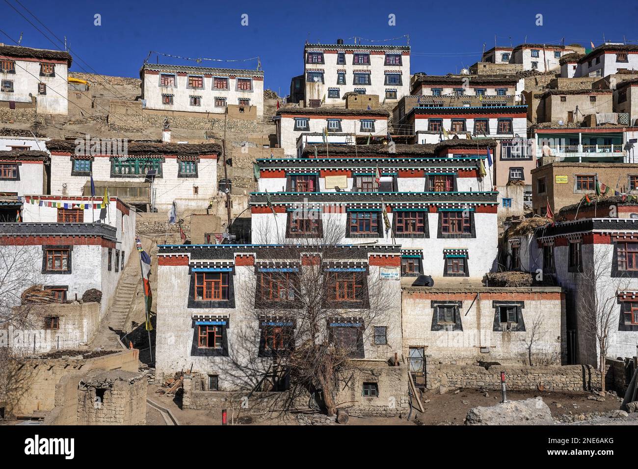 Tibetan Traditional Homes in Spiti Valley, India Stock Photo - Alamy