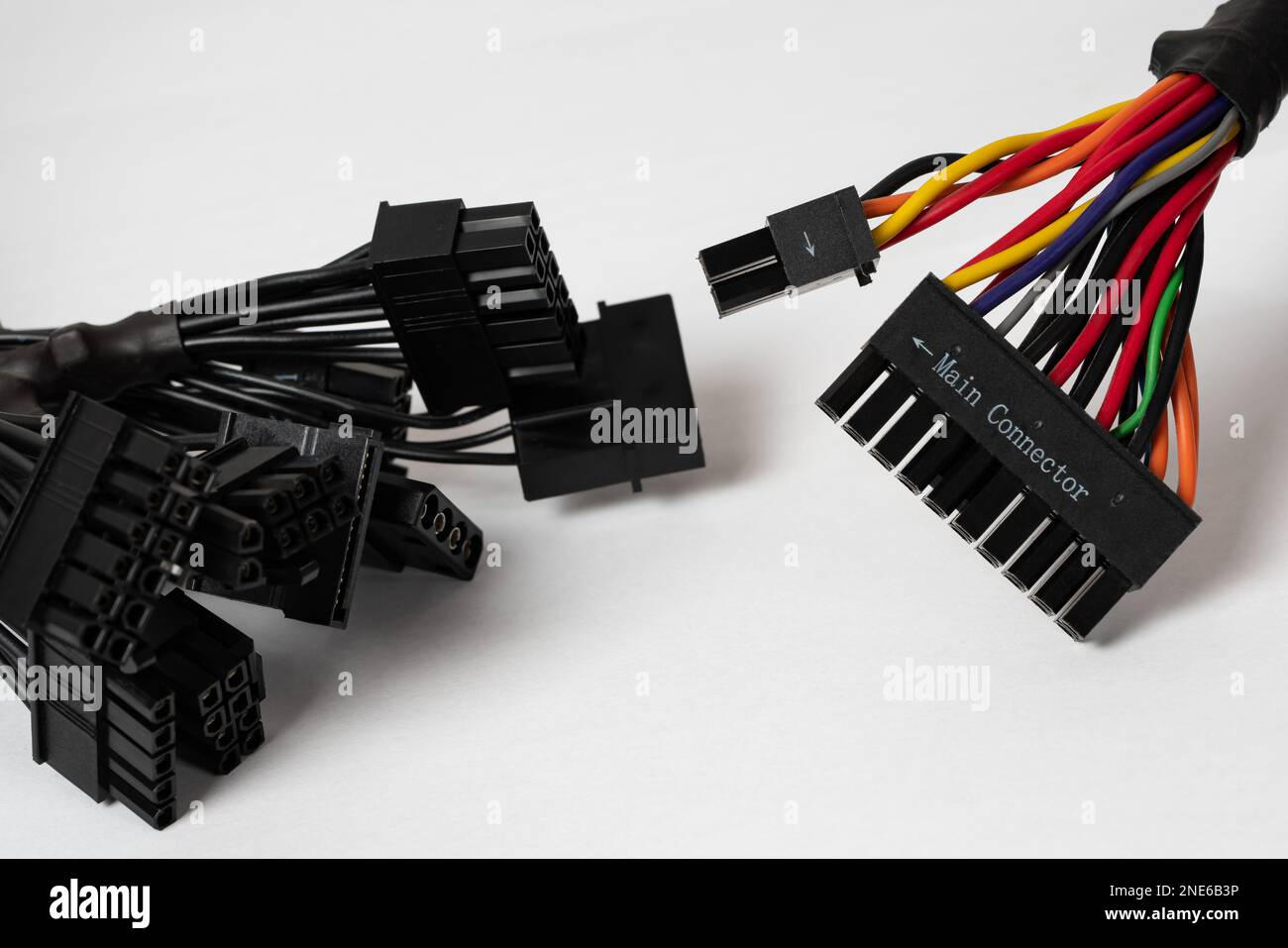 Black cable with adapter for connecting to the computer motherboard on ...