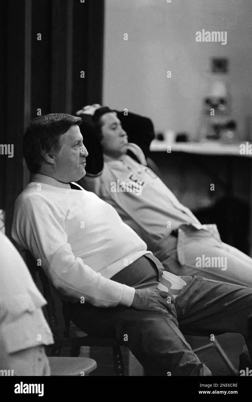 New York Yankees owner George Steinbrenner, sits quietly in the Yankees ...