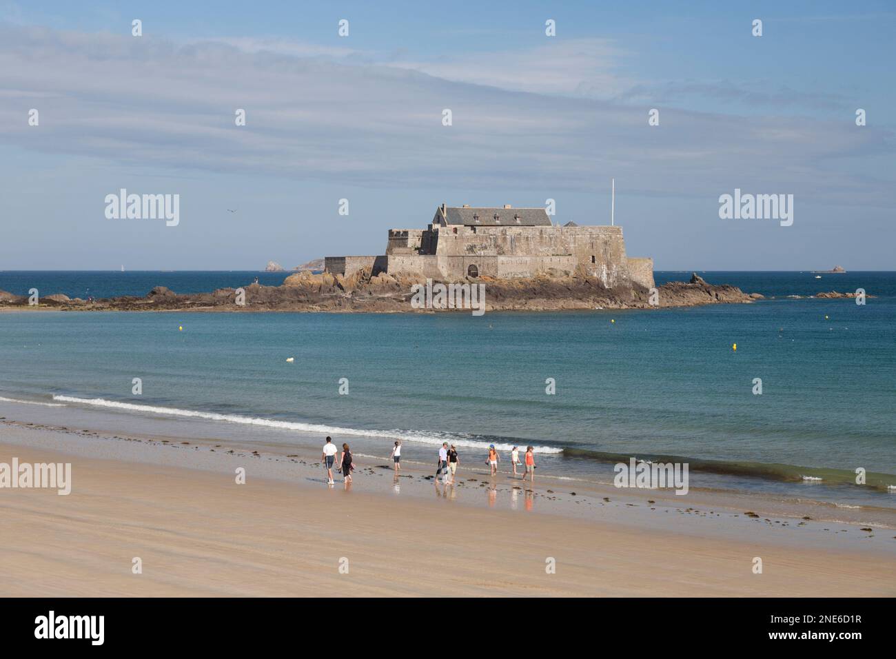 Fort National, island fort off the coast of St Malo, Brittany, France ...