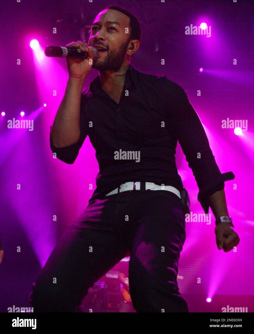 U.S. singer John Legend performs during the Java Jazz Festival concert ...