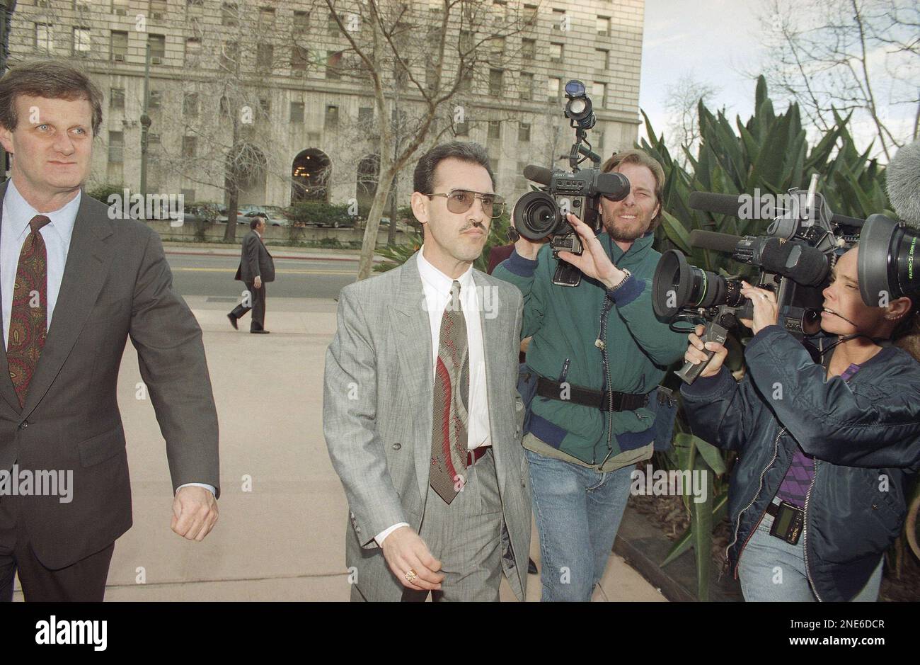 Suspended police officer Theodore Briseno arrives for the first day of ...