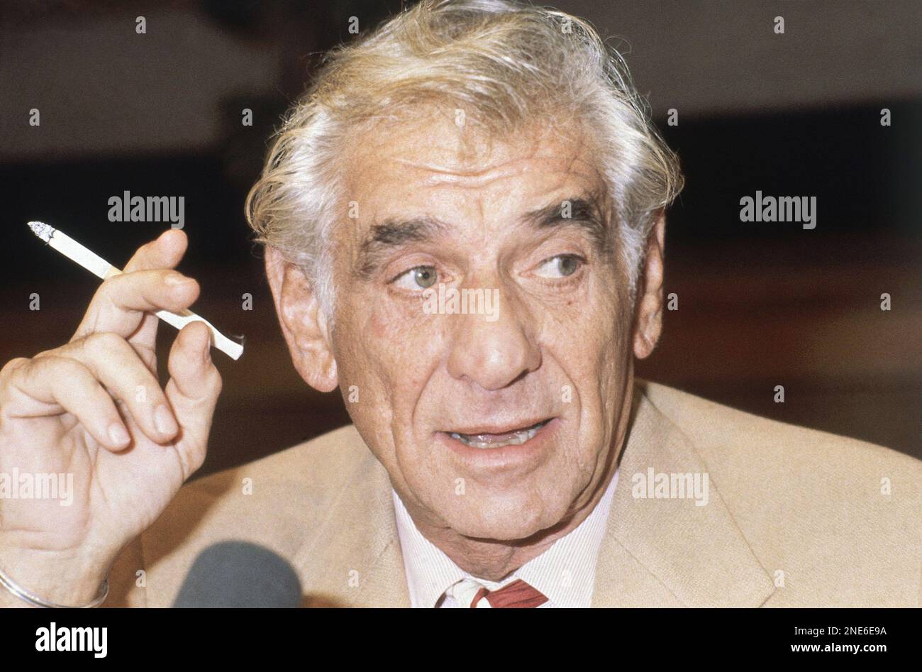 Musical conductor Leonard Bernstein shown in Paris, France in November ...