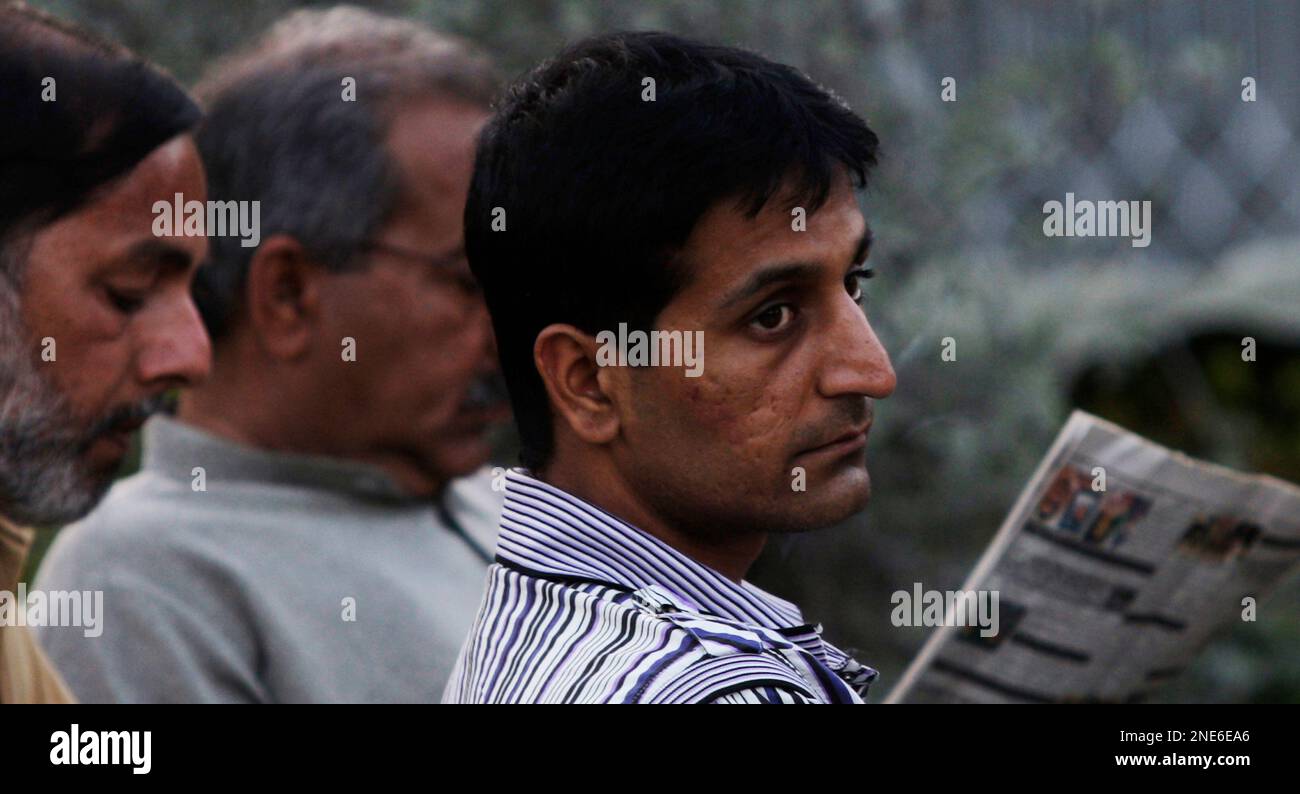 Raja Naqqash Saeed, father of kidnapped child Sahil Saeed pauses while ...