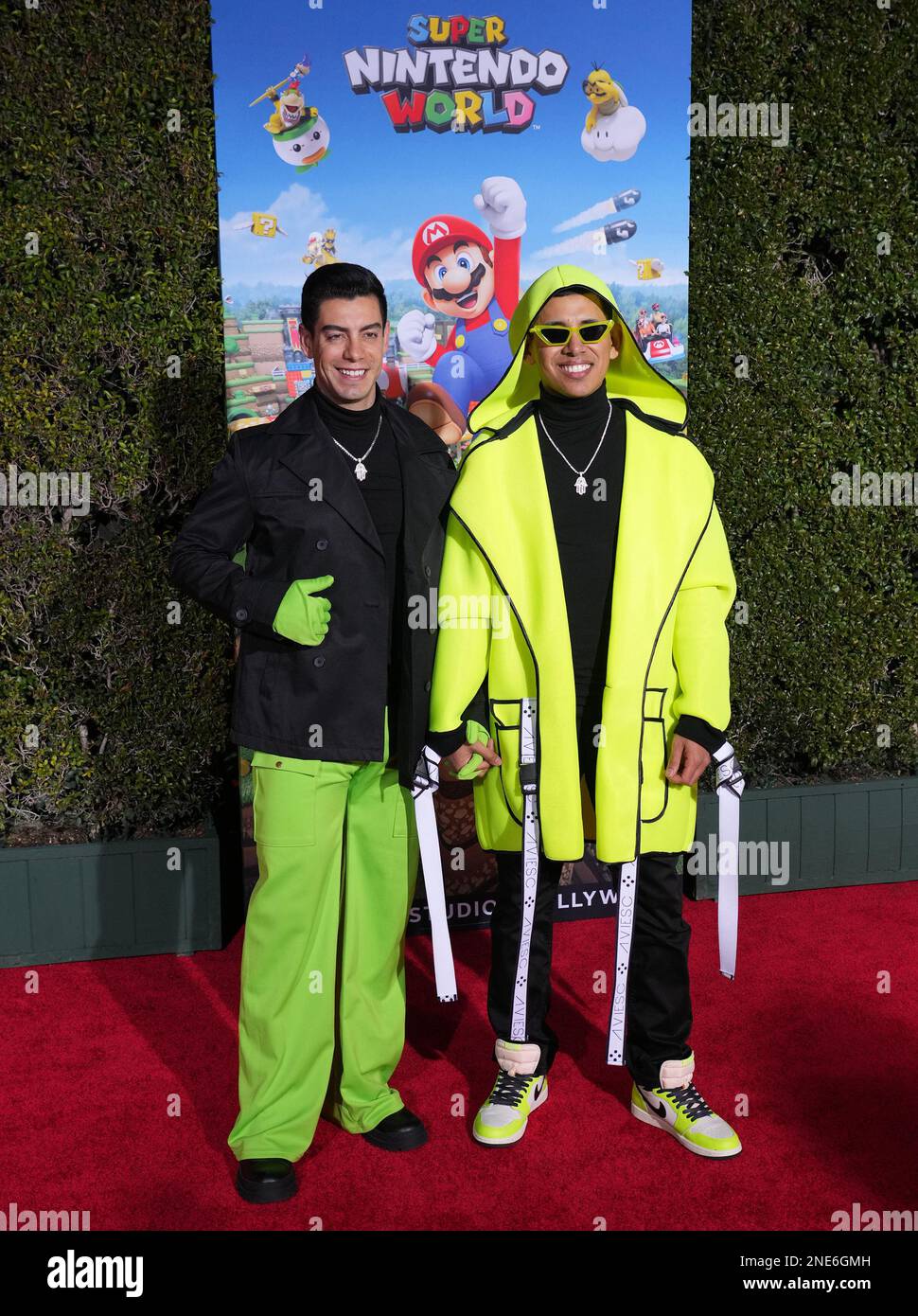 (L-R) Jonathan Bencomo Sanchez and Jhonny Caz at the Universal Studios ...