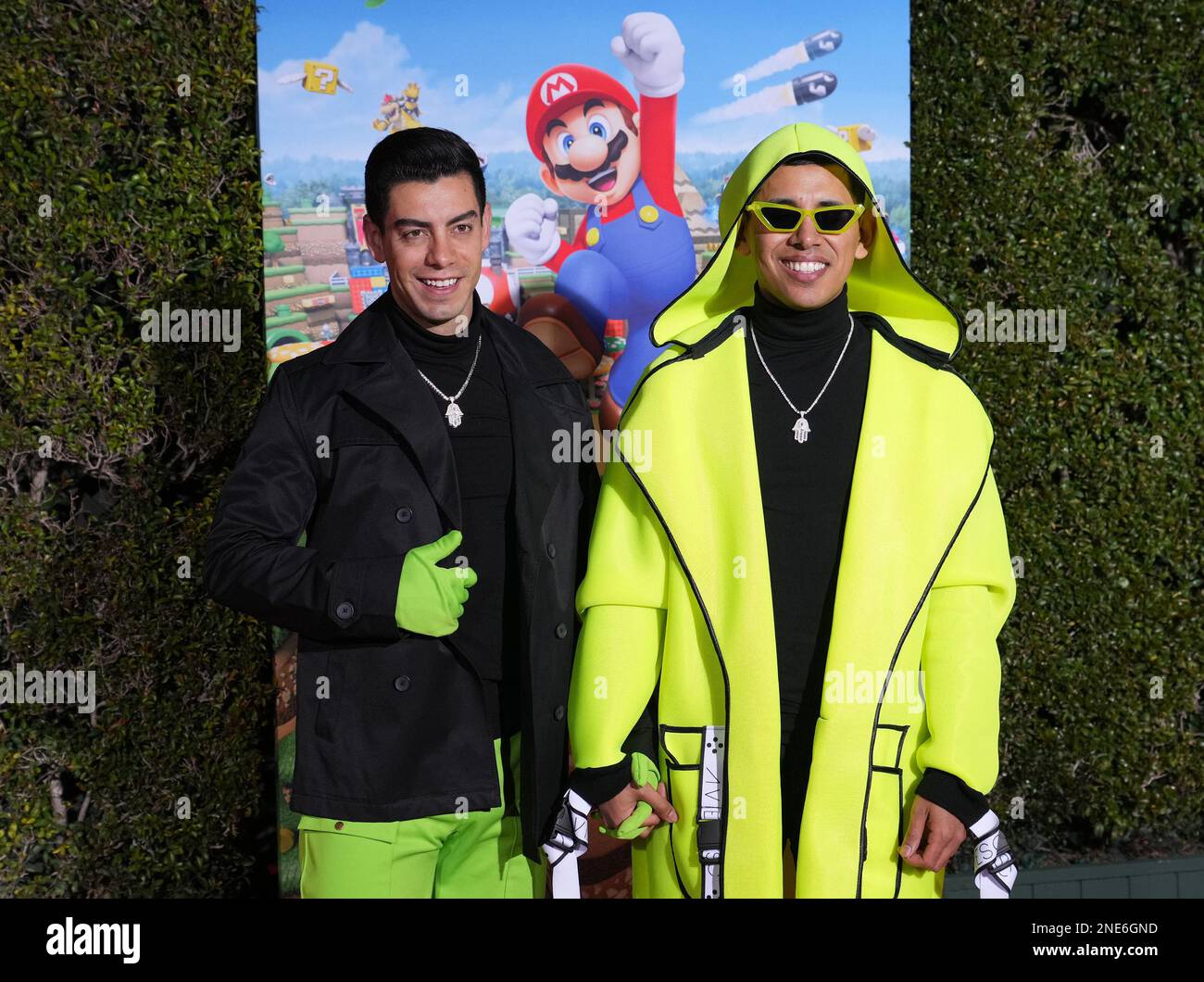 (L-R) Jonathan Bencomo Sanchez and Jhonny Caz at the Universal Studios ...