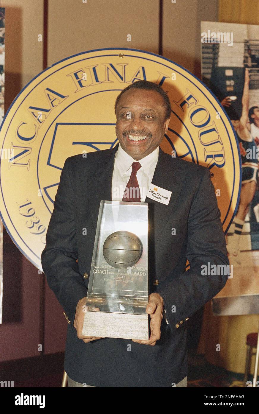 Temple University hero basketball coach John Chaney displays his Kodak ...