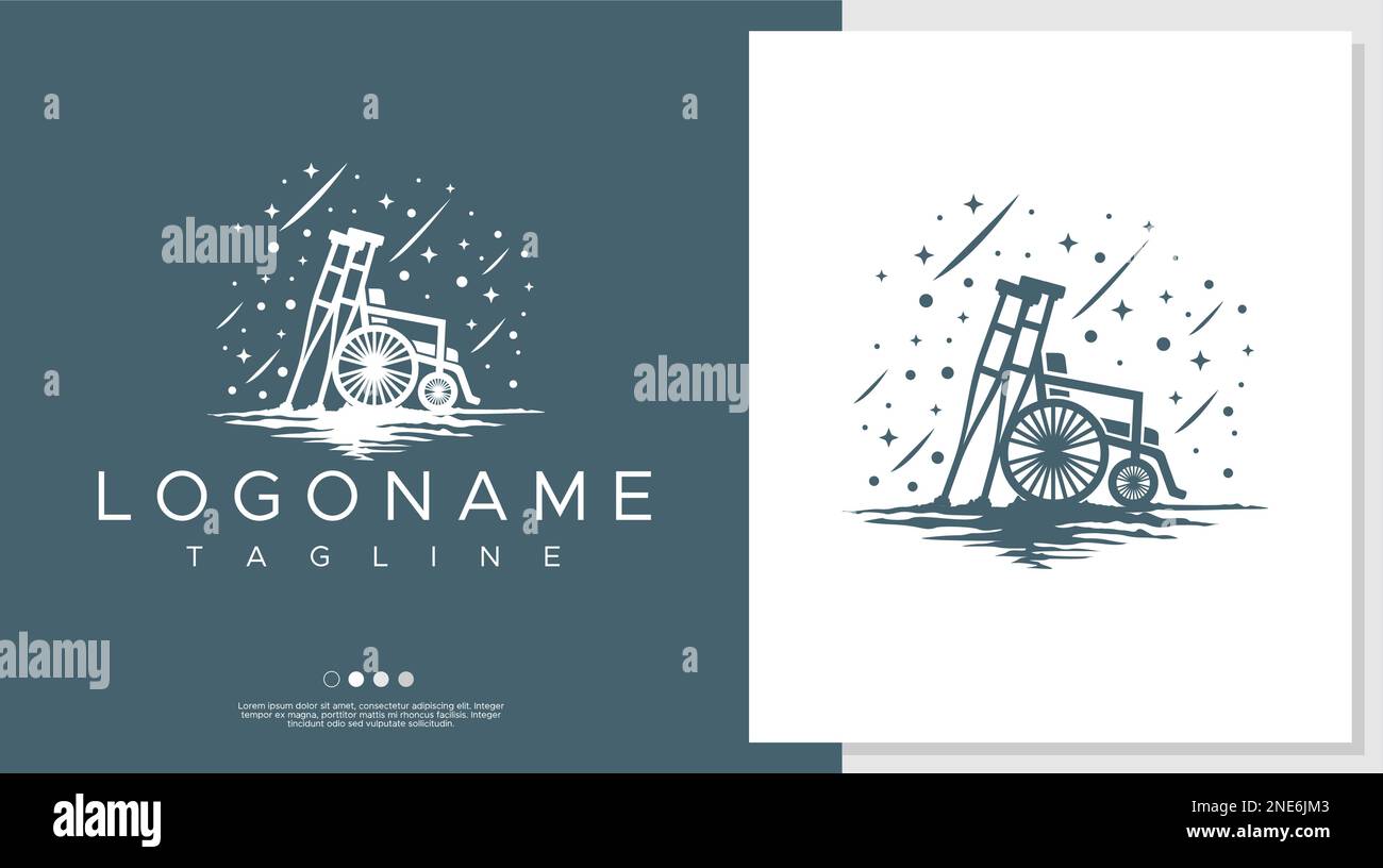 Modern disability logo design template. Illustration of wheel chair ...