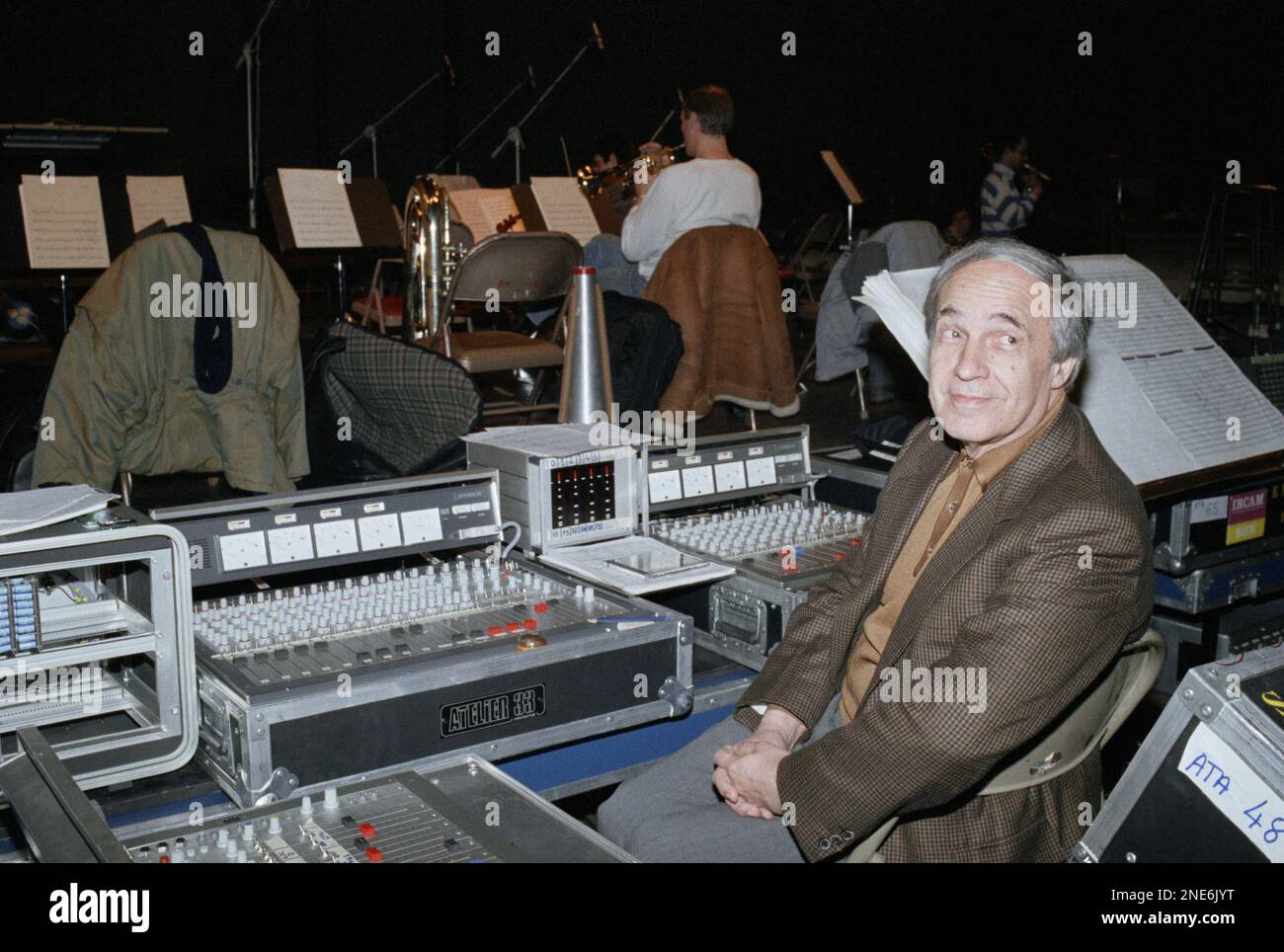 Pierre Boulez, composer, conductor, and former music director of the NY ...