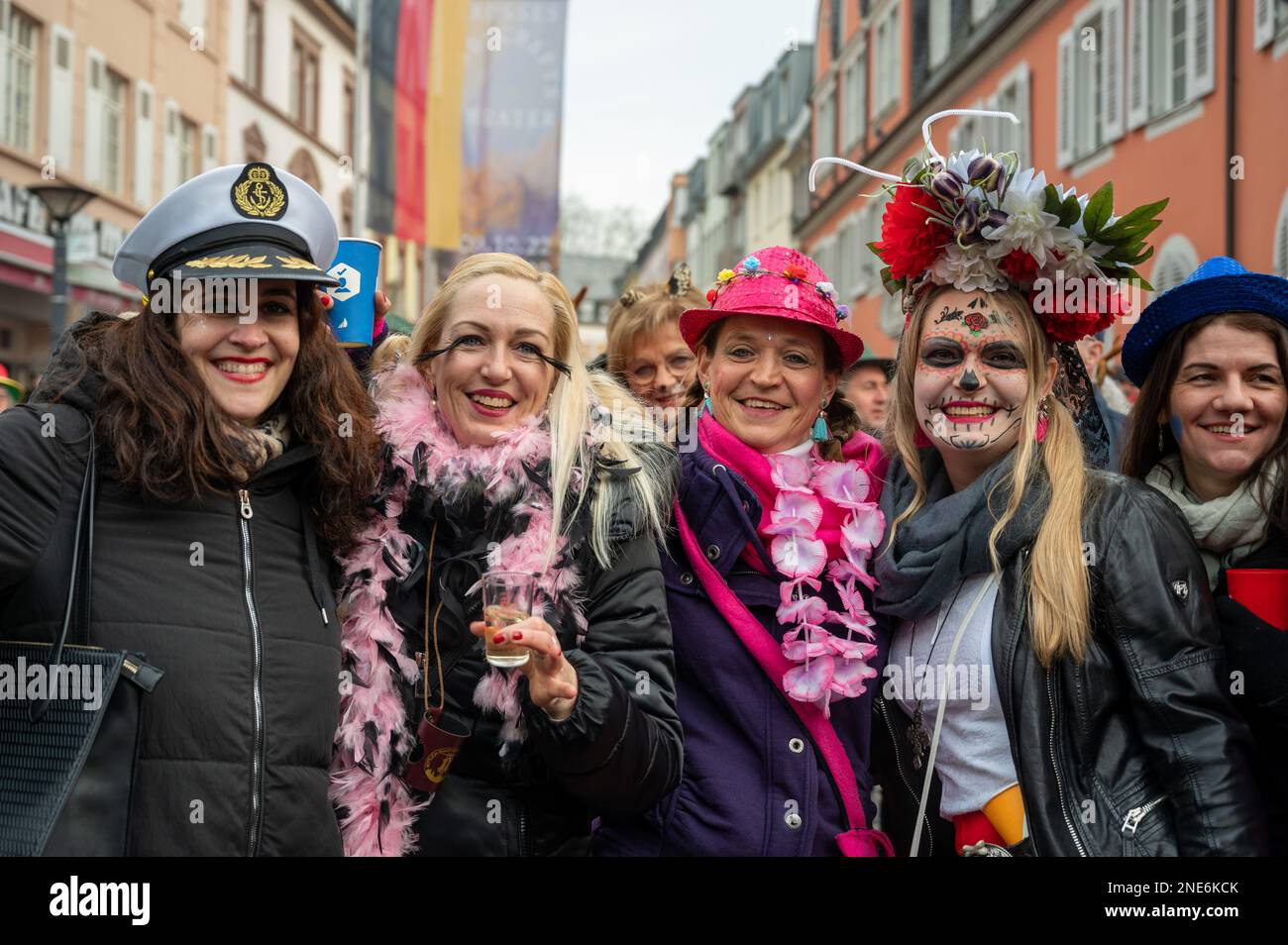 Wittlich, Germany. 16th Feb, 2023. Carnivalists celebrate on ...