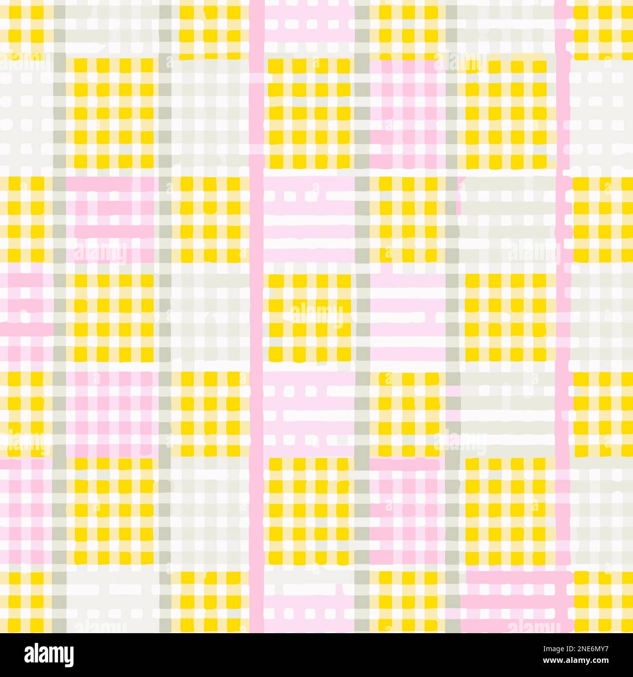 Colorful Check Pattern With Small Yellow Dots Vector Background Style ...