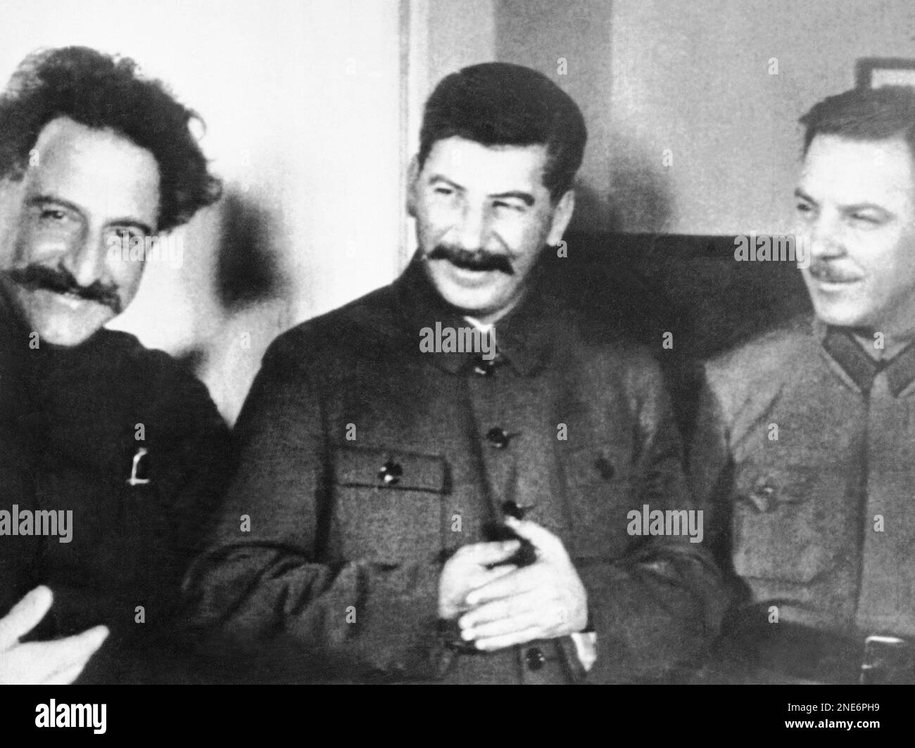 This is a rare photo of Joseph Stalin smiling, Nov. 3, 1937, in his ...