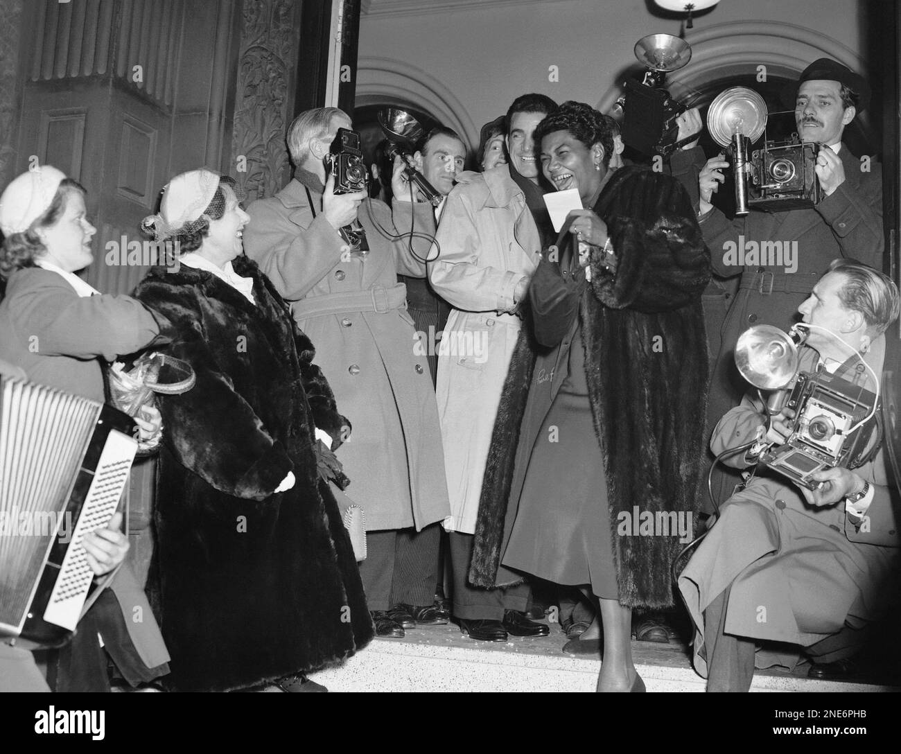 American swing drummer, Louis Bellson Jr., of Duke Ellington's band ...