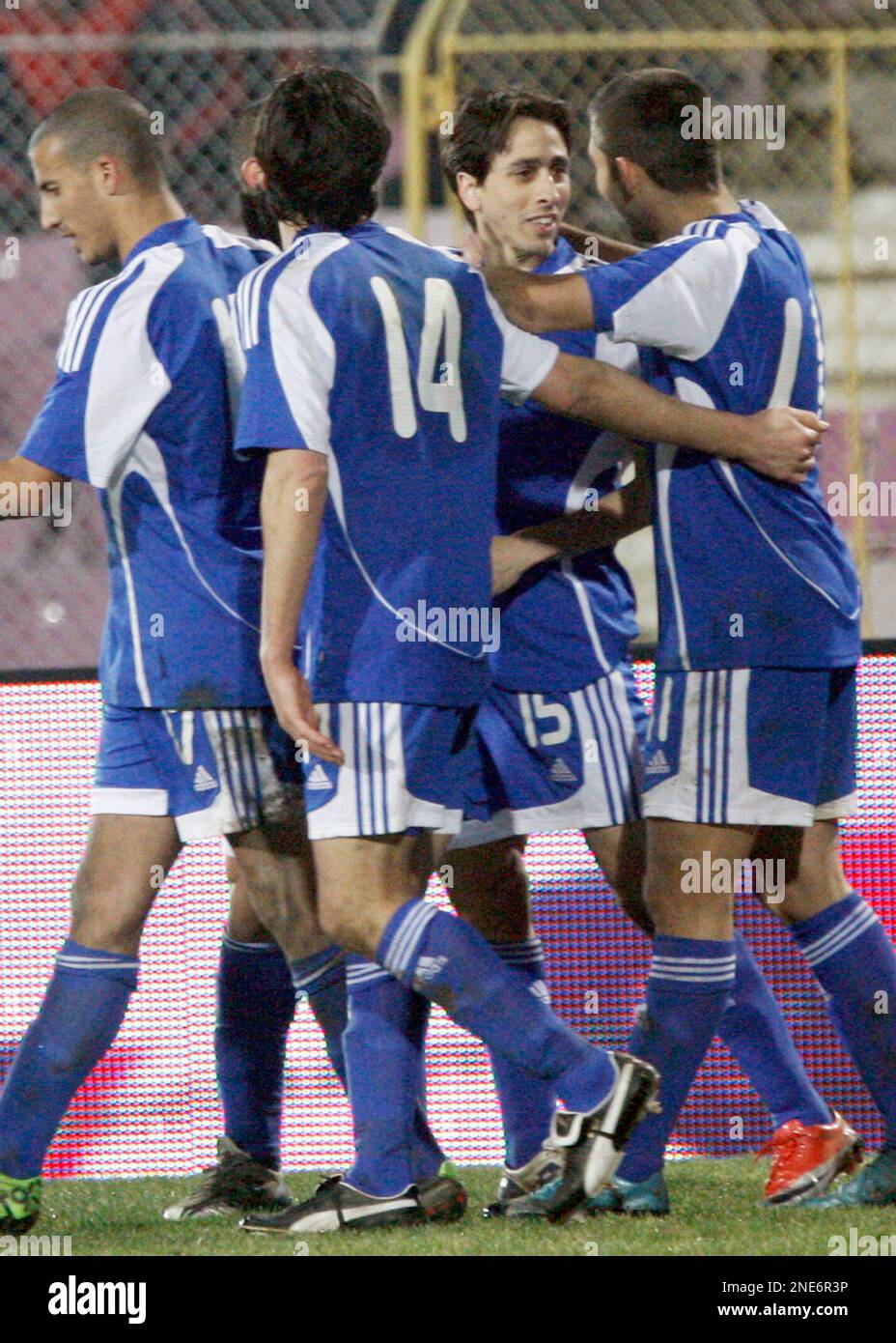 Israel's Yossi Benayoun celebrates scoring against Romania during a ...