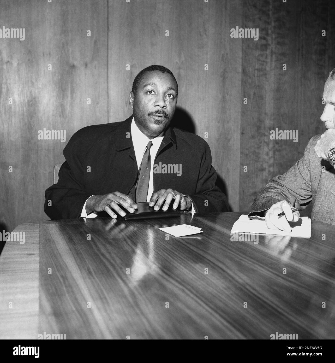 Dick Gregory, comedian at press conference at New York's JFK airport on ...
