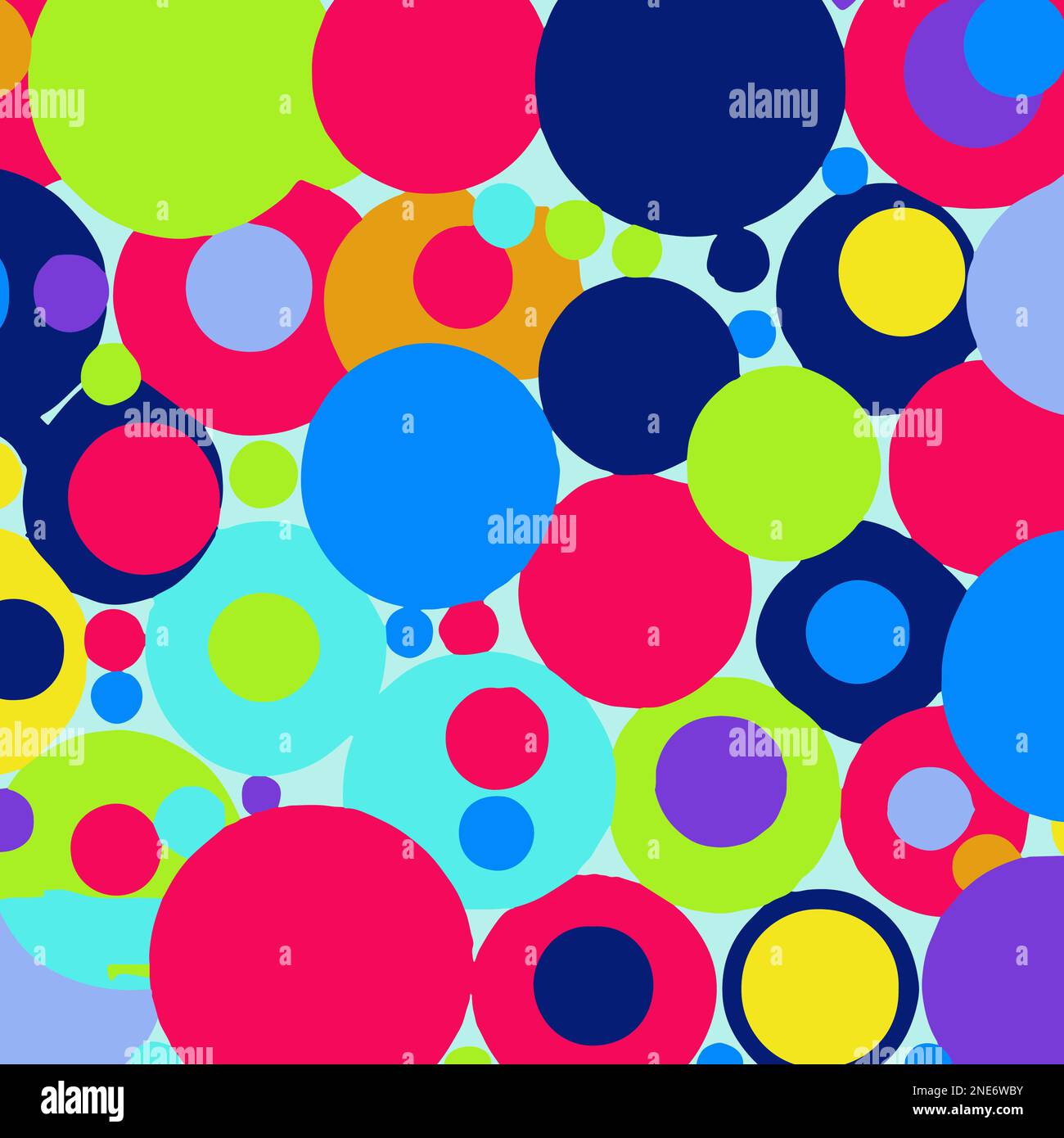 Pattern With Big And Small Circles And Lines. Handmade vector art Stock ...