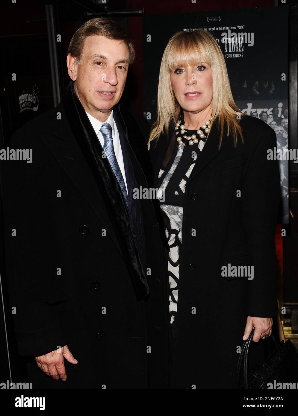 Sportscaster Marv Albert and wife Heather Faulkiner attend the premiere ...