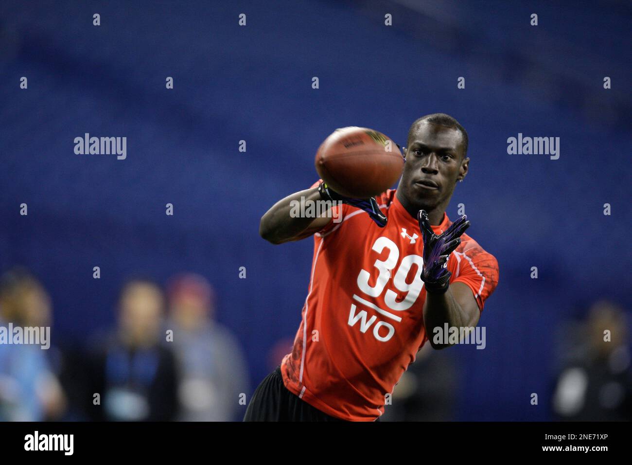 Southern California's Damian Williams runs a drill at the NFL football ...