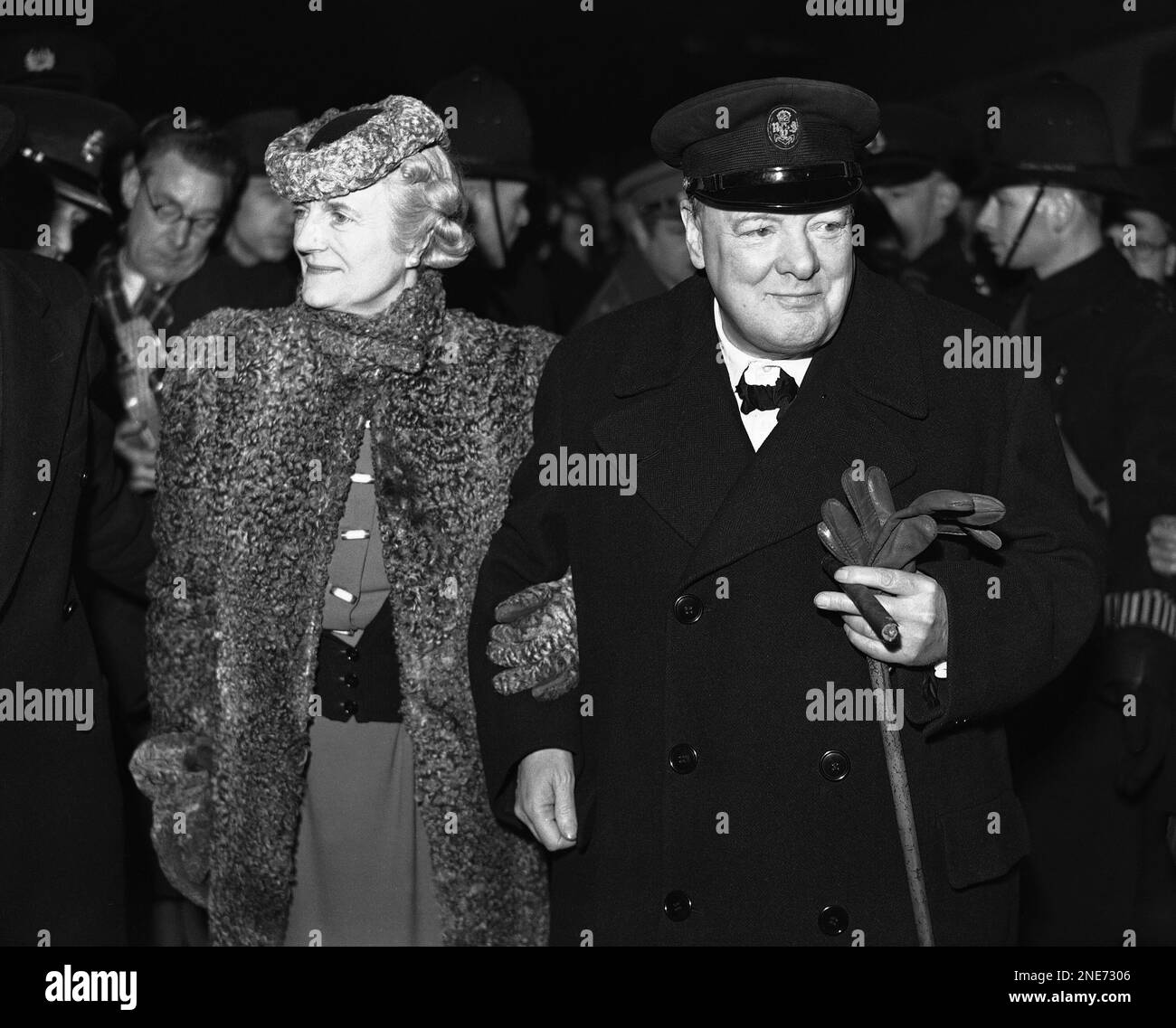 Britain's prime Minister Winston Churchill at Paddington Station in ...