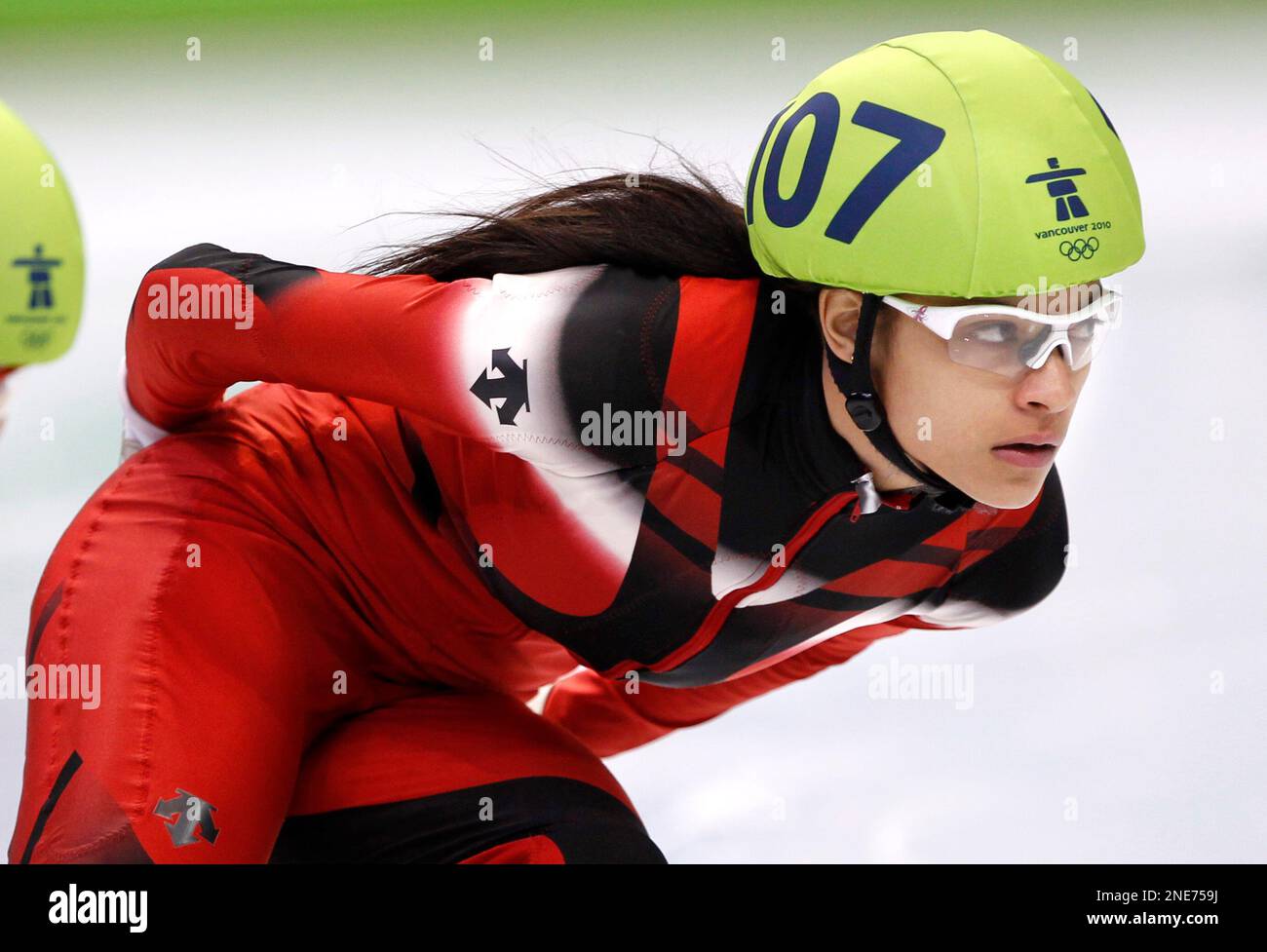 Canada's Kalyna Roberge competes in the women's 1000 metre quarter ...