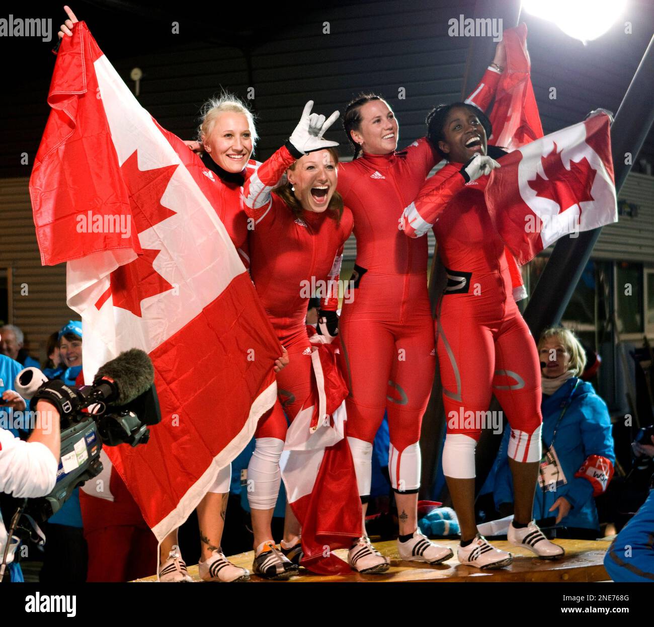 Canada's Kaillie Humphries, left to right, Heather Moyse, Helen ...