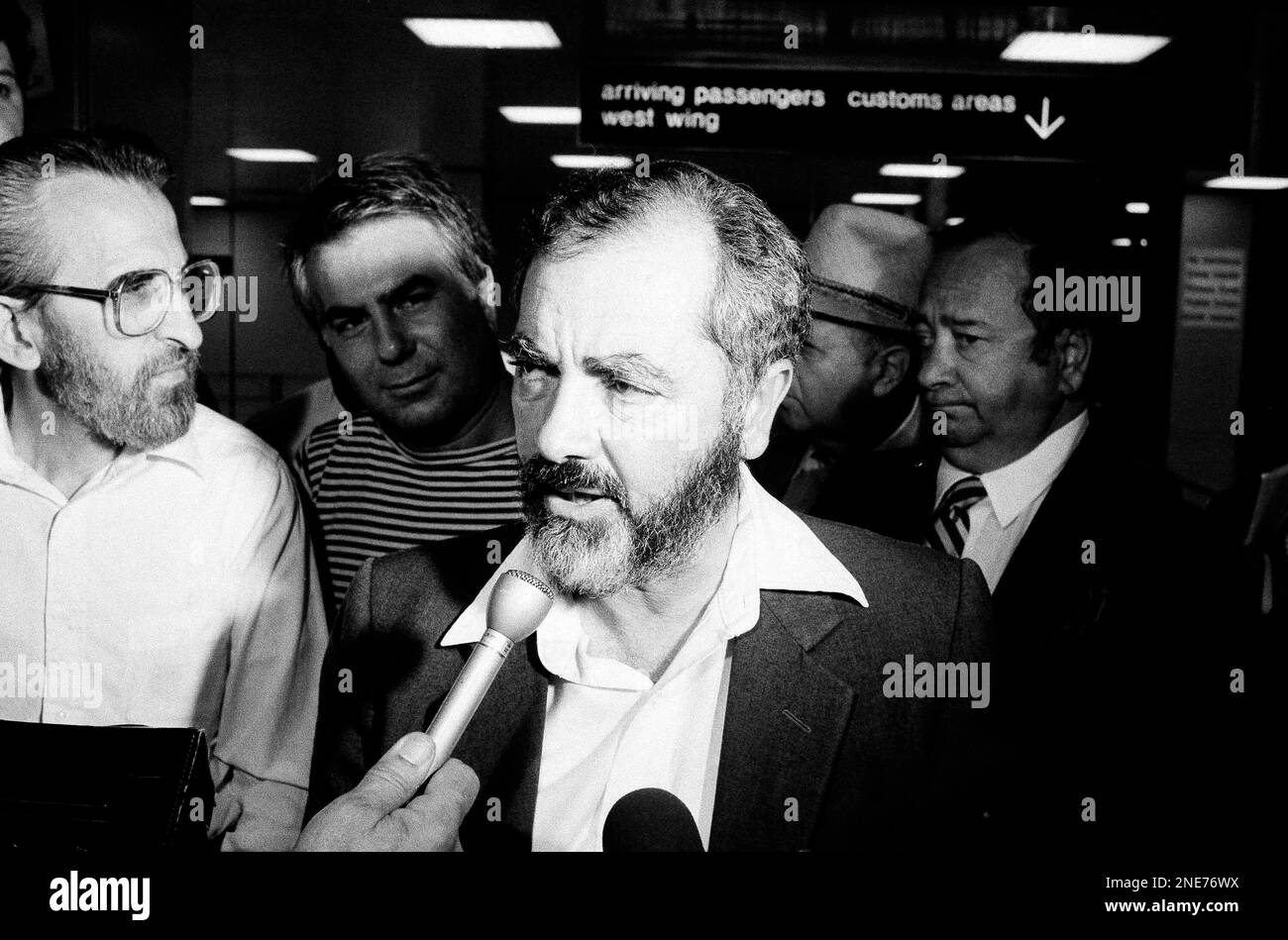 Rabbi Meir Kahane, center, the American-born Israeli parliament member ...