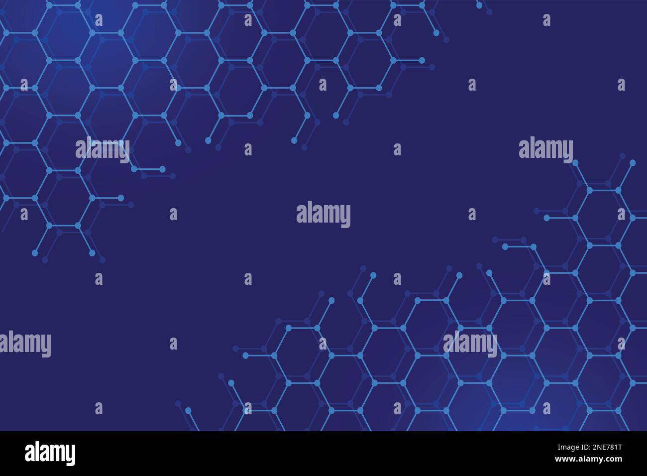 Geometric abstract background with hexagons. Structure molecule and ...