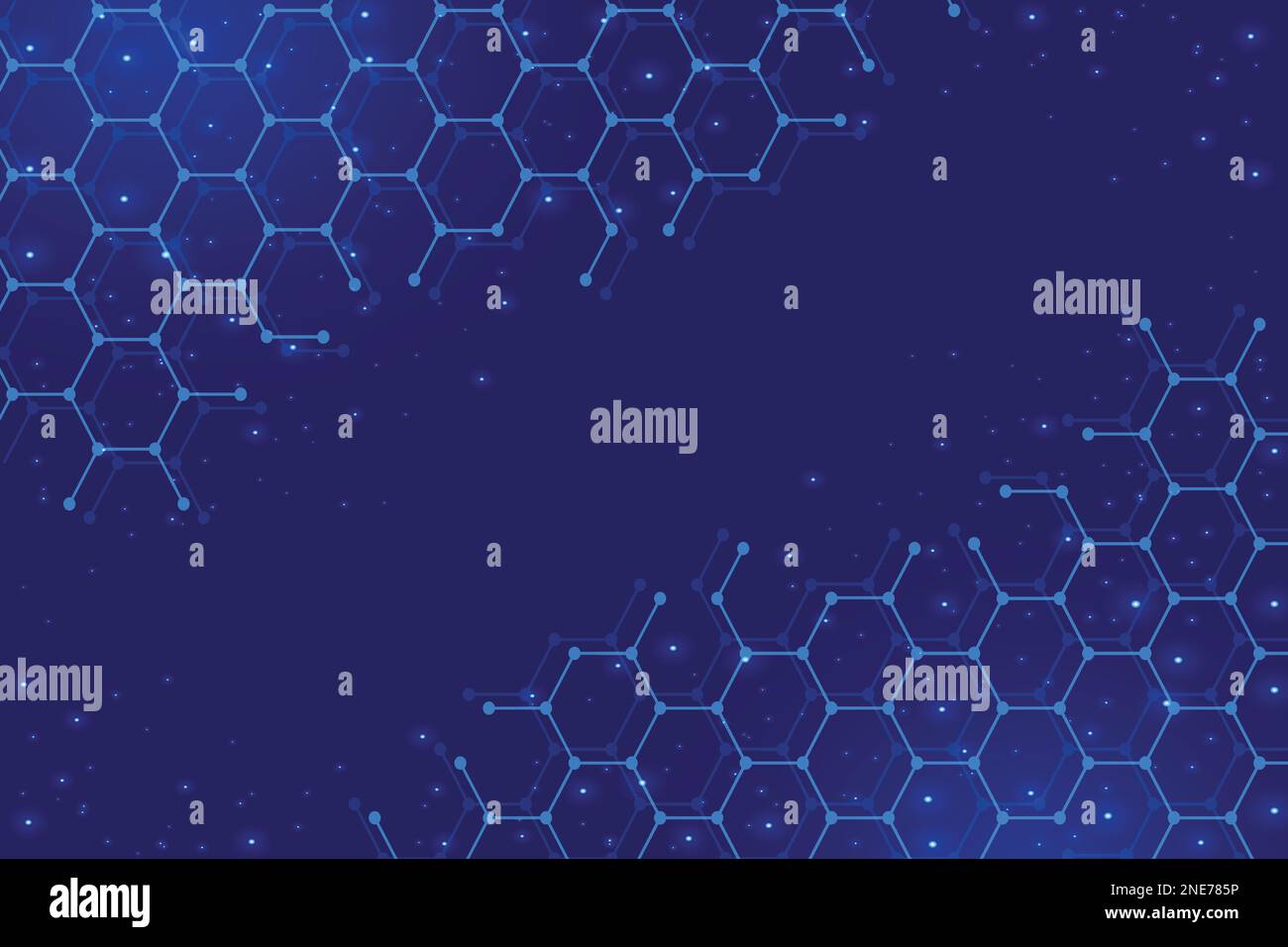 Geometric abstract background with hexagons. Structure molecule and ...