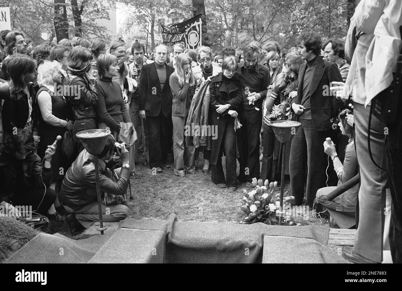 Ulrike Meinhof was buried in West Berlin, Saturday, May 15, 1976, the ...