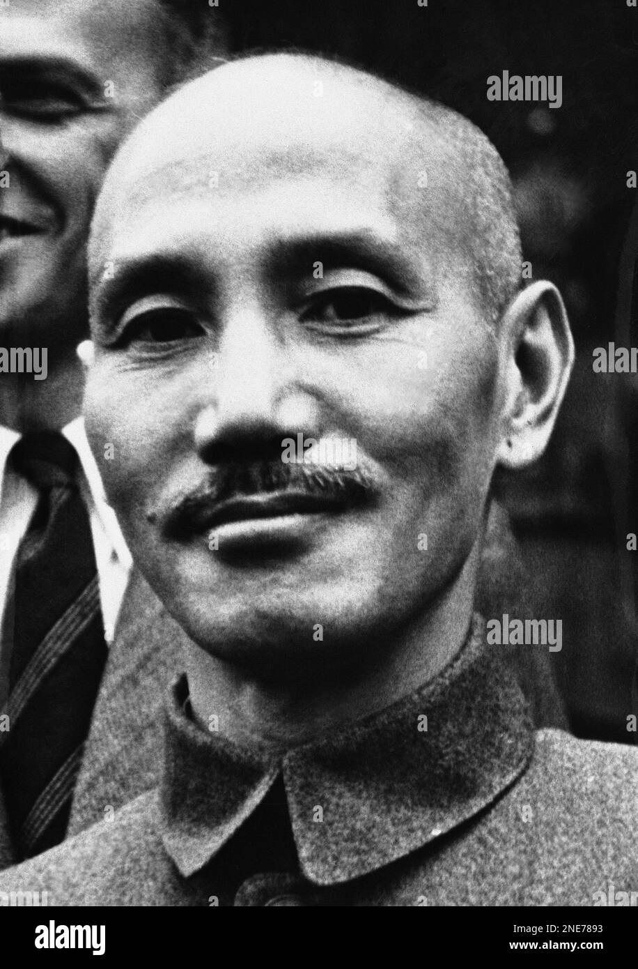 A striking portrait of General Chiang Kai-shek shown Jan. 6, 1942 ...